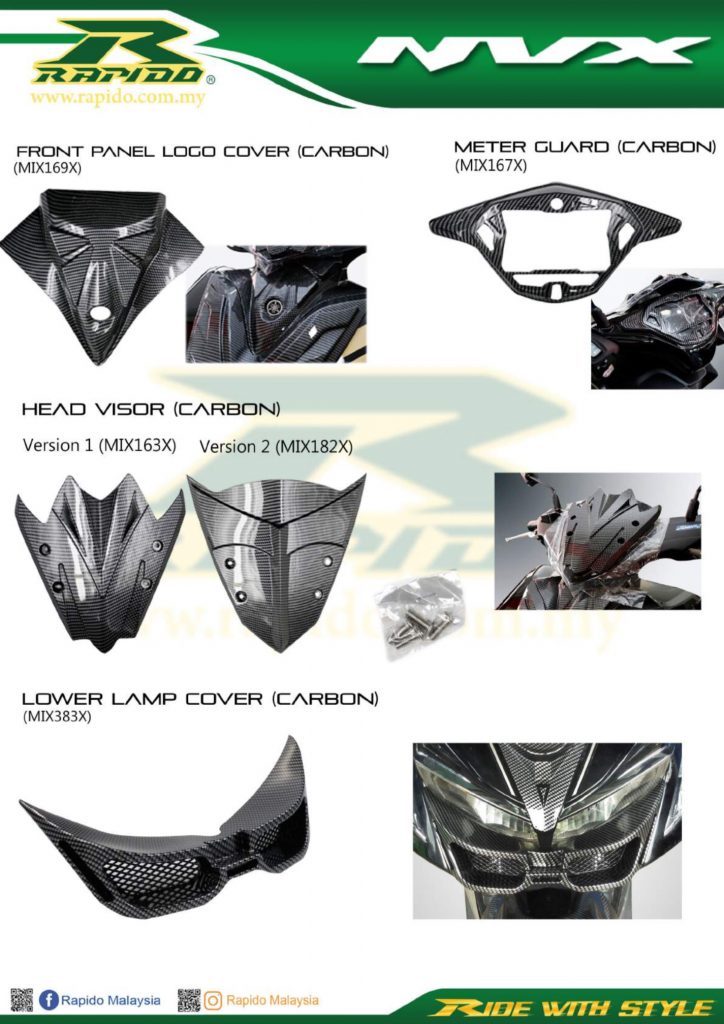 Front Panel Logo Cover - Yamaha NVX - Rapido